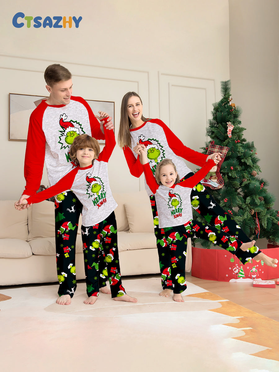 Merry Xmas Family Matching Grinch Pajama Set– JOYINBOX