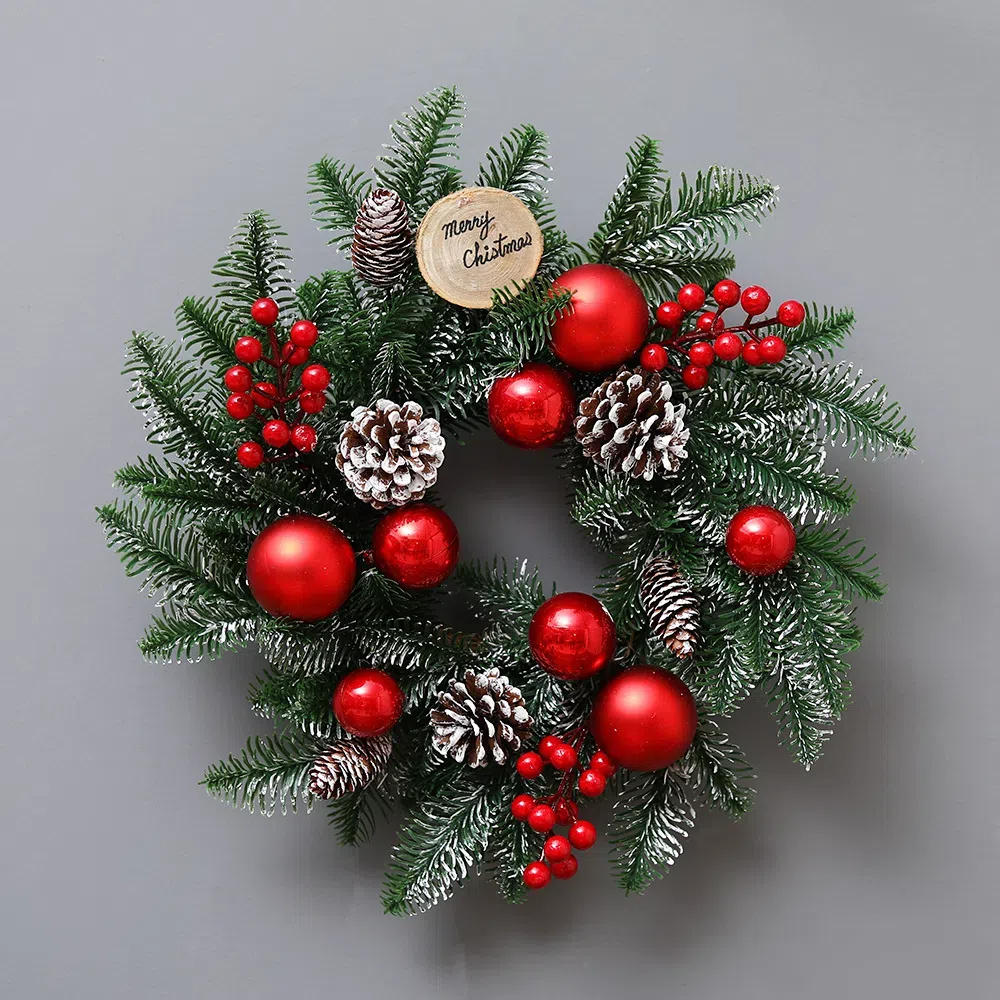 🔥Christmas Sale🎄 Christmas Decoration Wreath Rattan Cowhorn Door Arran ...