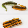 10 Pcs/Bag Pin Tail Floating Soft Worms Reverse Thread Design with Den ...