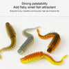 10 Pcs/Bag Pin Tail Floating Soft Worms Reverse Thread Design with Den ...