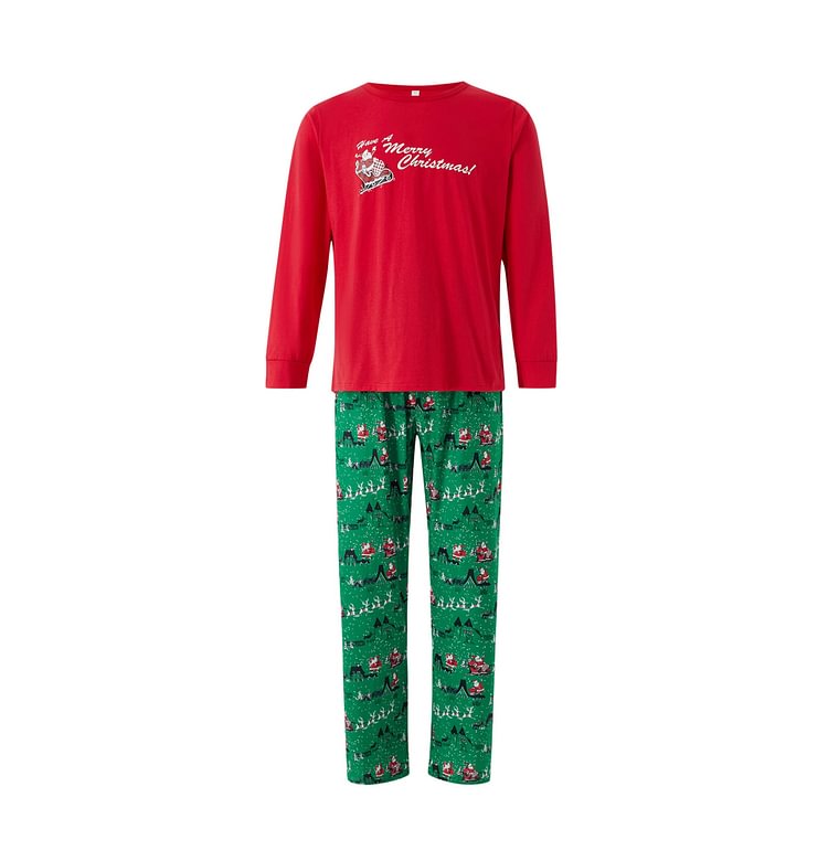 Santa Claus Printed Cotton Parent-Child Pajamas Matching Set– JOYINBOX