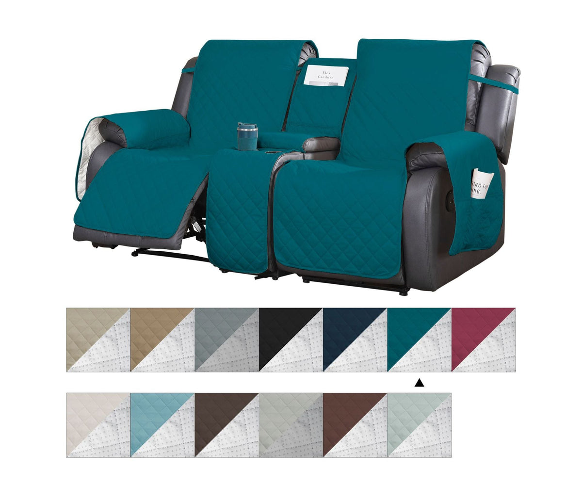 Recliner Cover with Center Console, 100% Waterproof Pet Loveseat Cover ...