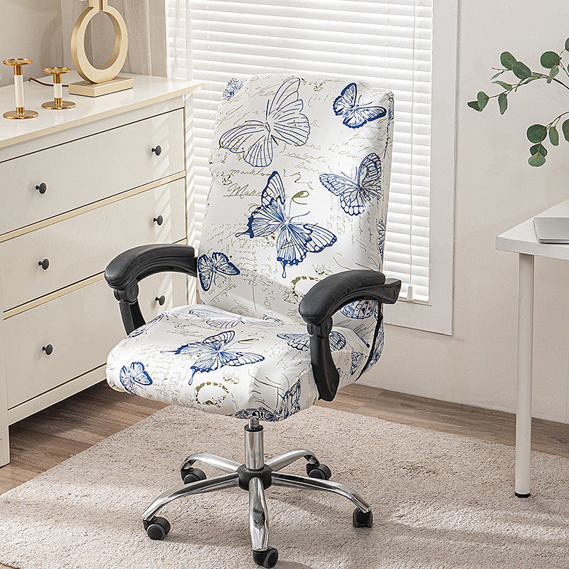 Office Chair Cover One Piece Stretch Printed Computer Office Chair ...
