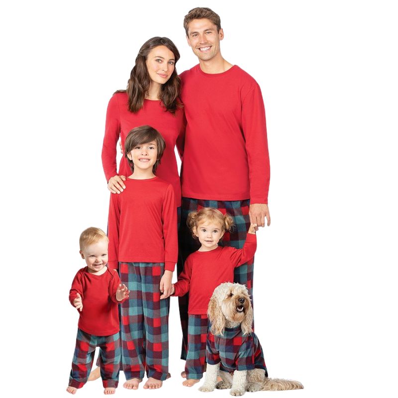 Family Matching Red Plaid Home Family Look Pajama Set– JOYINBOX