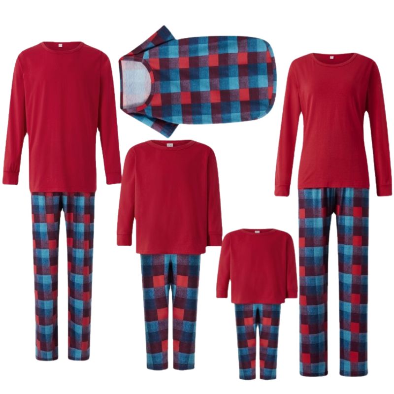 Family Matching Red Plaid Home Family Look Pajama Set– JOYINBOX
