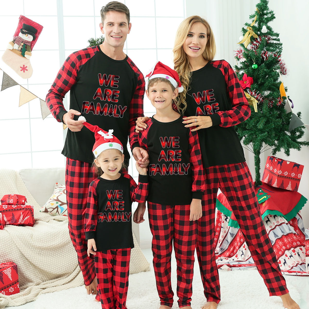 Family Matching Letter Plaid Print Pajamas Sets– JOYINBOX