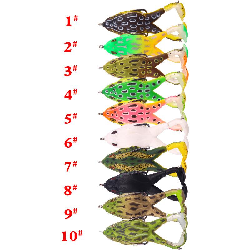 Double Propellers Frogs Soft Bait Soft Silicone Fishing Lures Floating ...