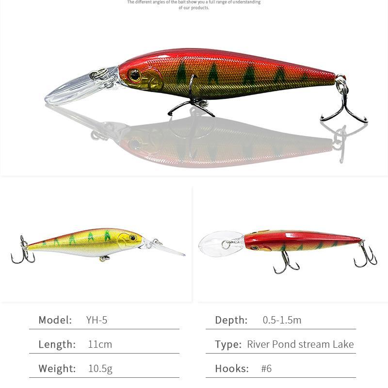 Fishing Lure Set Trolling Artificial Bait Bionic Fish Big Wobbler Deep ...