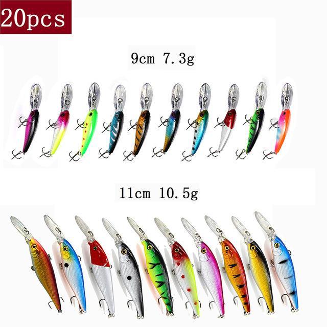 Fishing Lure Set Trolling Artificial Bait Bionic Fish Big Wobbler Deep ...